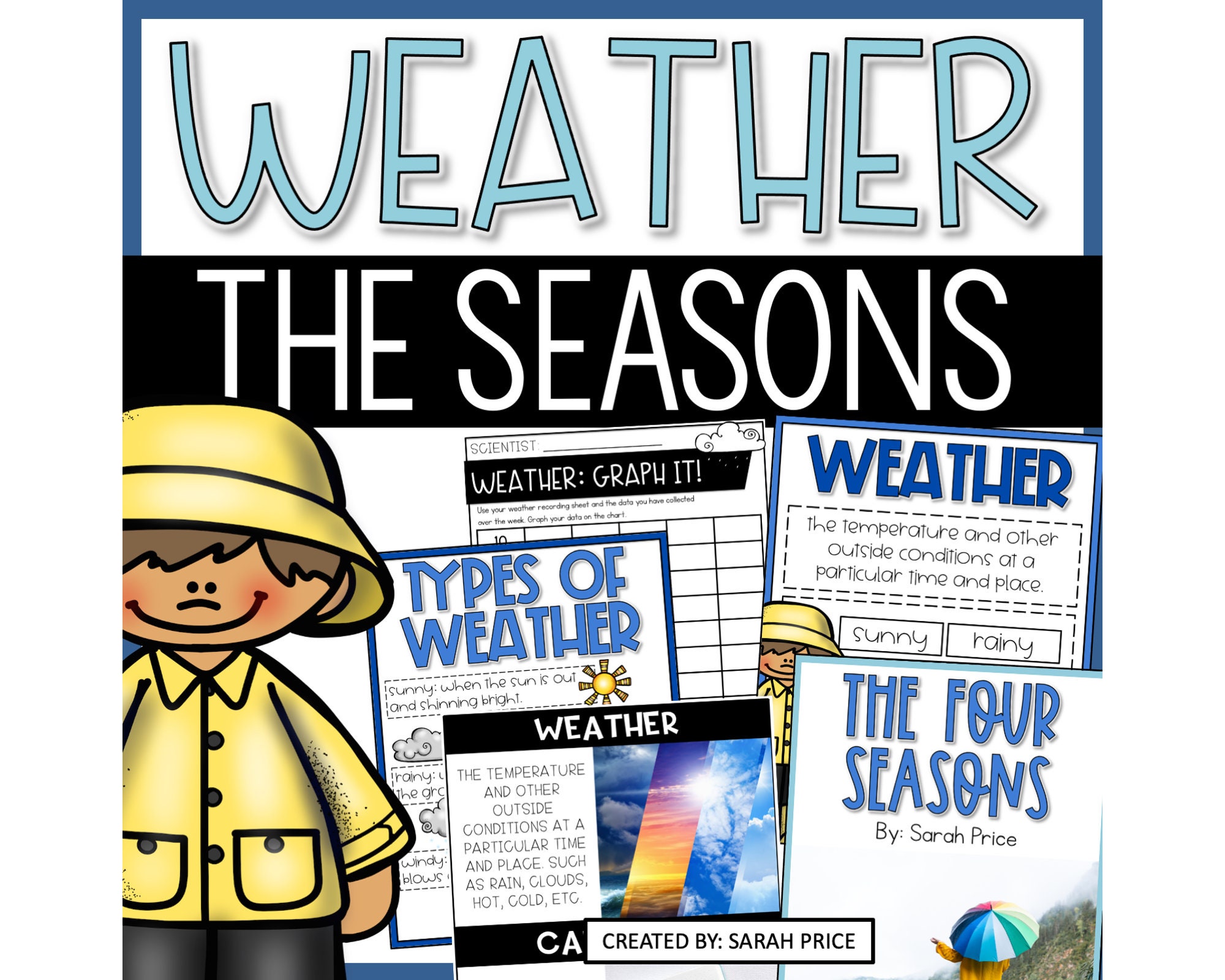 Types of Weather & Four Seasons Activities - 2nd and 3rd Grade Earth ...