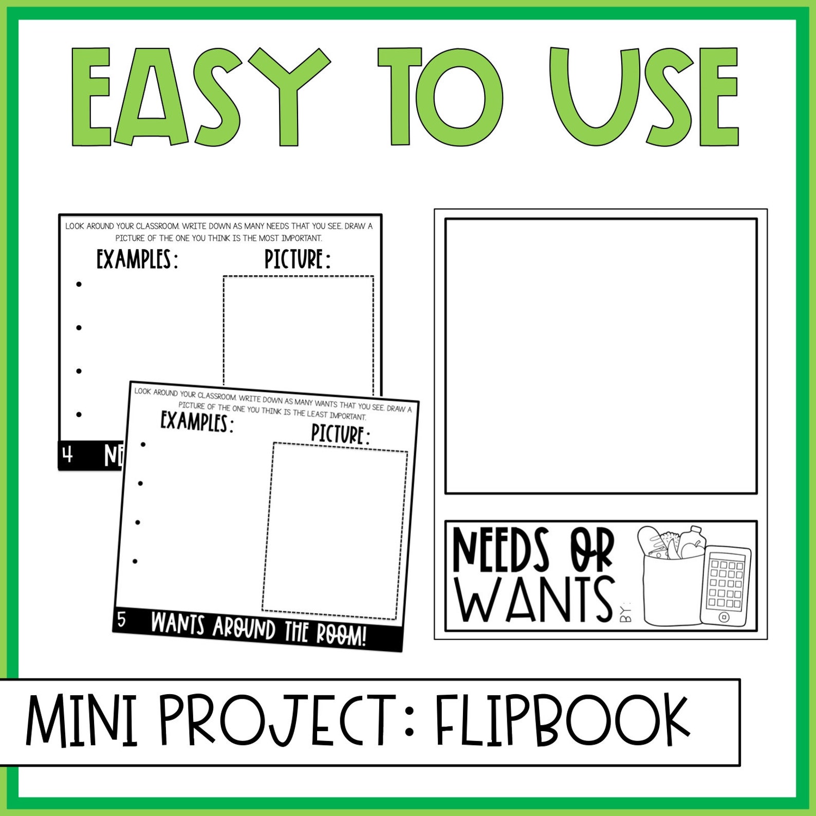 Needs and Wants Activities - 1st, 2nd & 3rd Grade Economics Lessons and ...