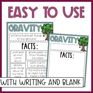Balance and Gravity Anchor Charts and Science Posters - Etsy