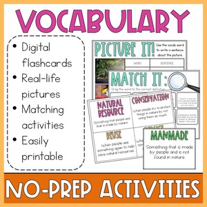 Natural Resources Digital Activities - 2nd Grade Geography Lessons - Etsy