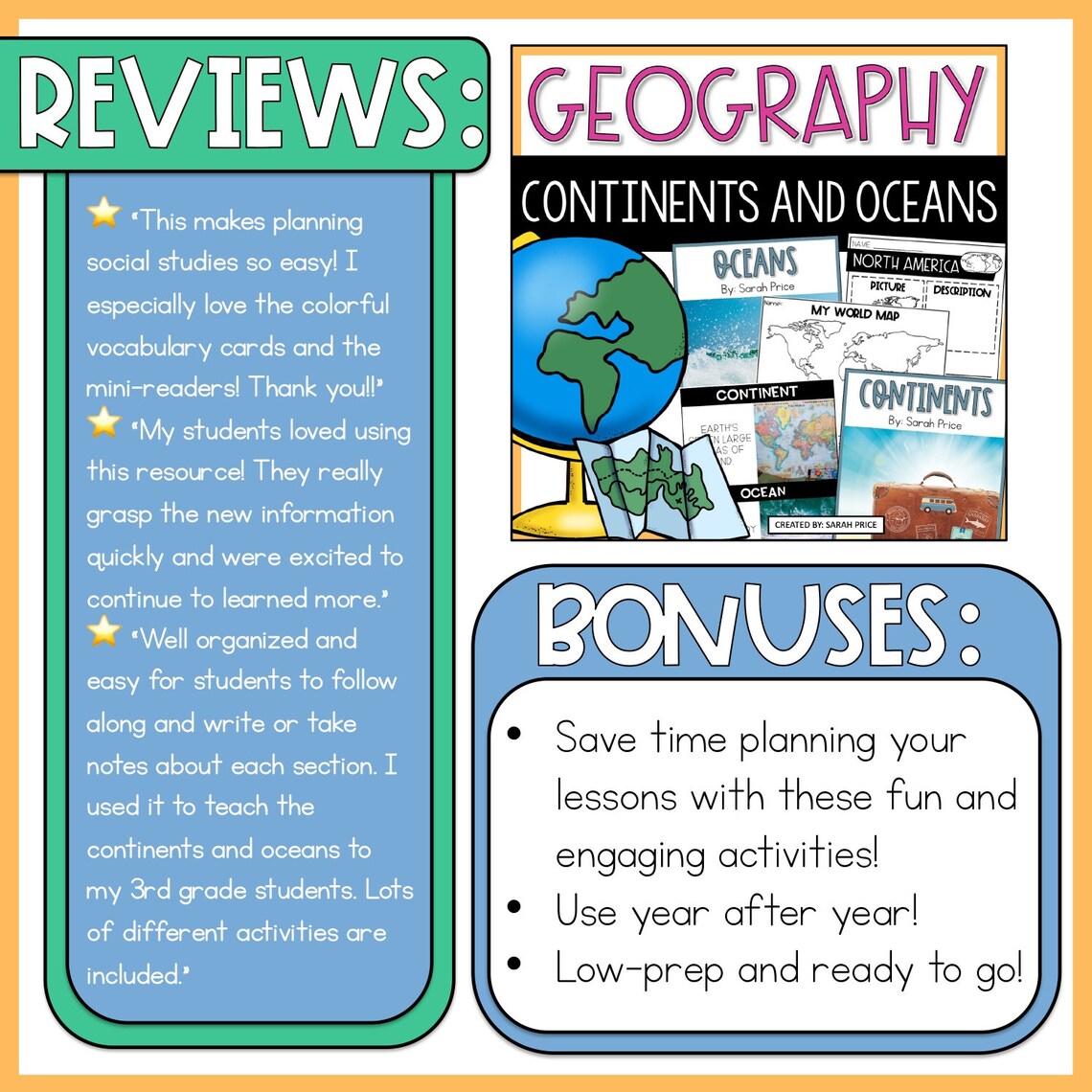 Continents and Oceans Activities | Teaching the 7 Continents and 5 ...