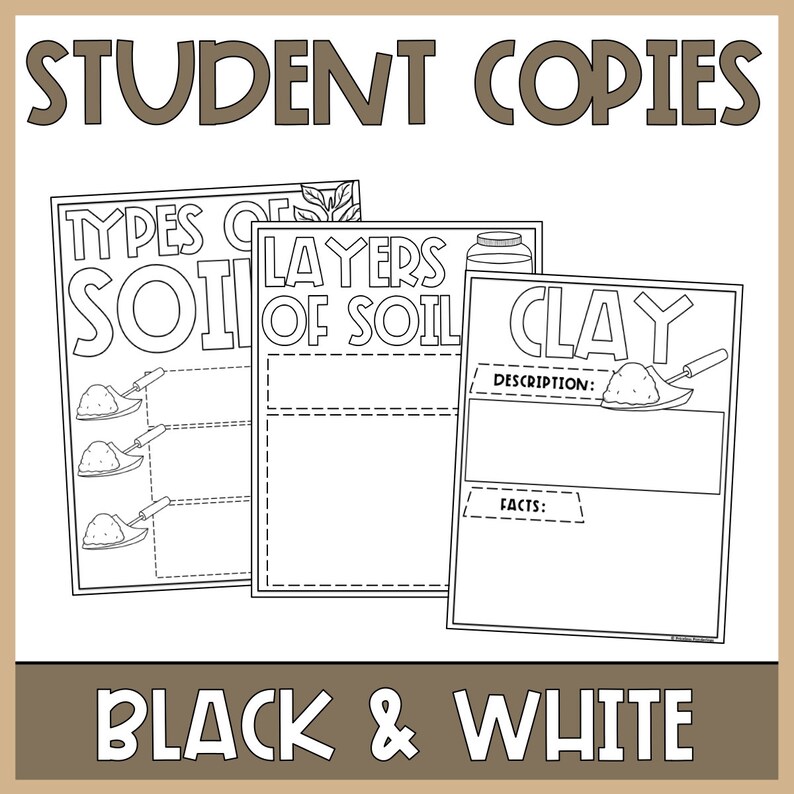 2nd 3rd Grade Earth Science Anchor Charts - Types of Soil Posters - Etsy