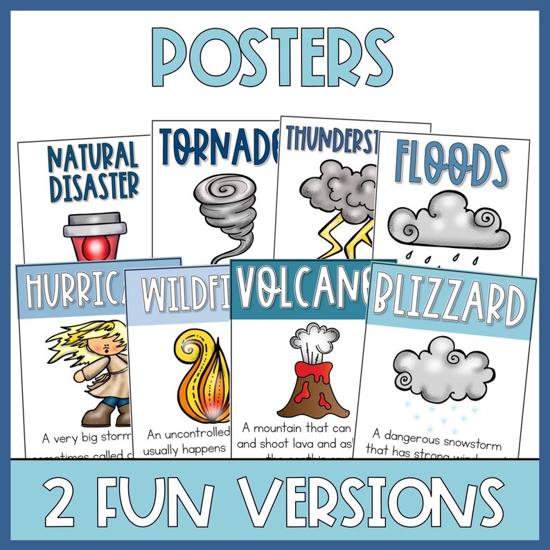 Natural Disasters Unit With Lesson Plans, Worksheets and Activities ...