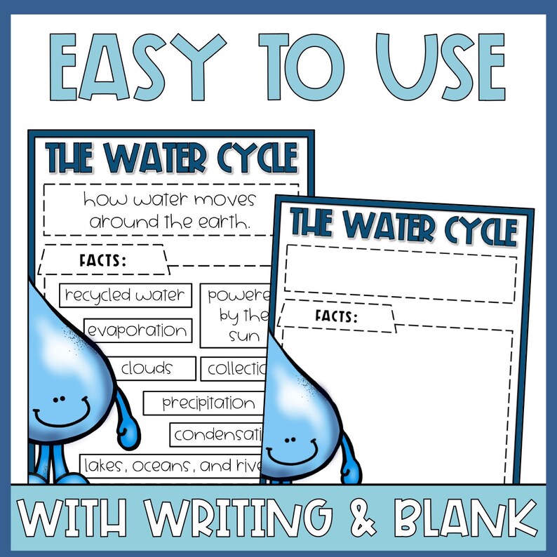 Water Cycle Anchor Charts - 2nd 3rd Grade Science Weather Posters - Etsy