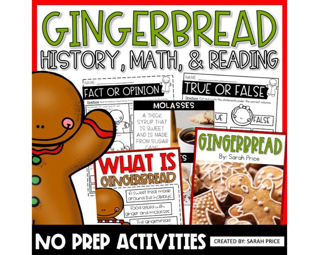 Gingerbread Worksheets for Kids | December Math, Social Studies, and ...