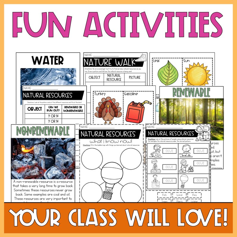 2nd Grade Geography - Natural Resources Worksheets, Social Studies ...
