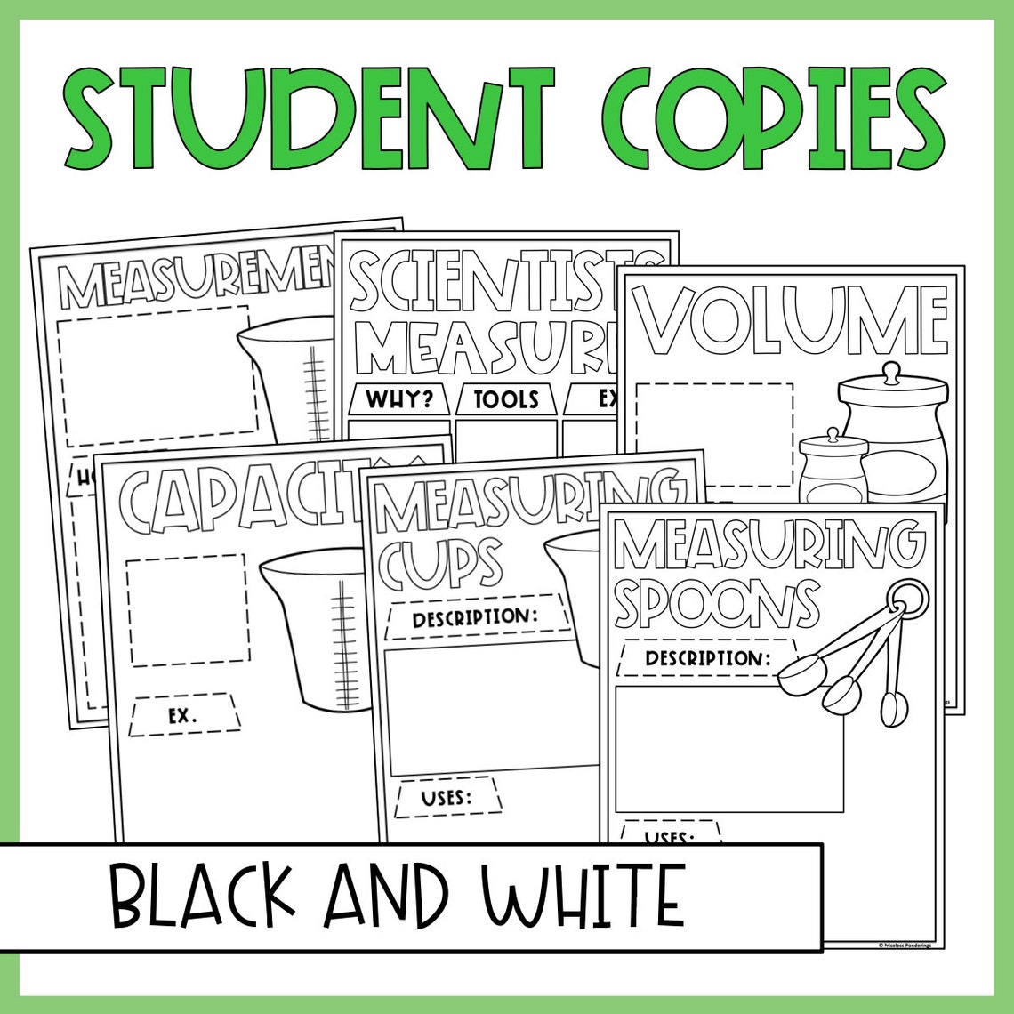 Measuring Capacity and Liquid Volume Anchor Charts and Science Posters ...