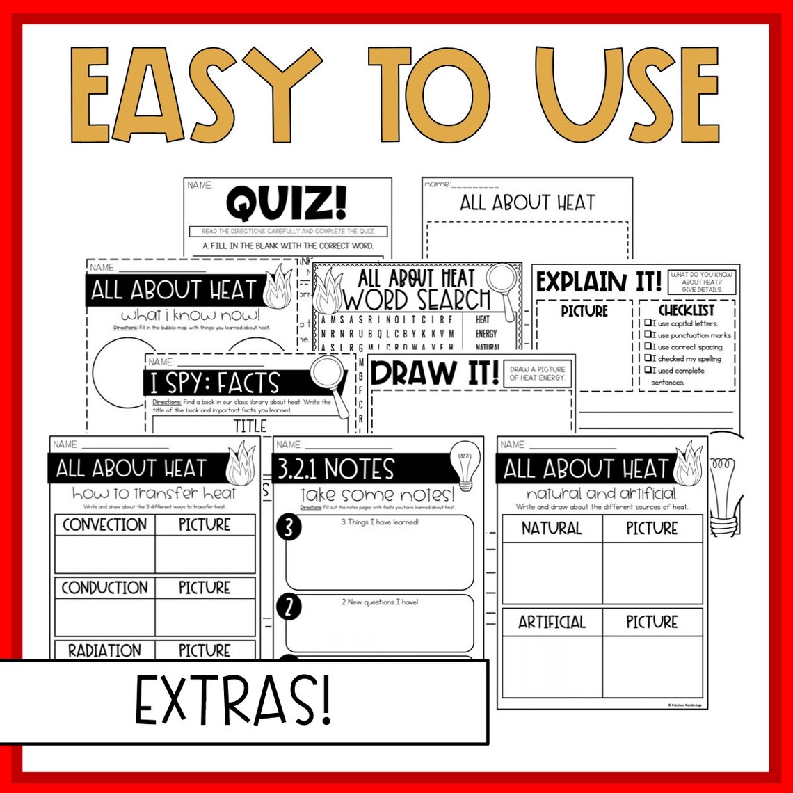 Heat Energy Experiments, Activities Interactive Notebook - 2nd Grade ...
