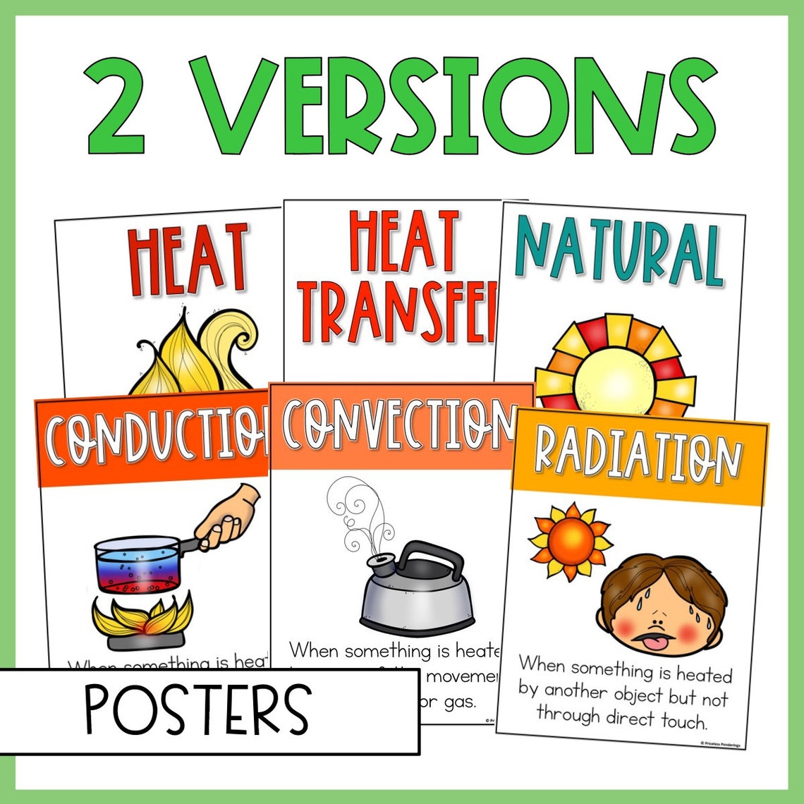 Science Heat Energy Anchor Charts and Science Posters - Etsy