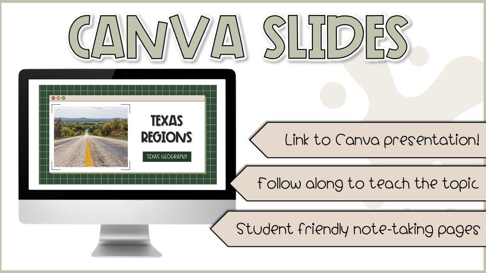 Texas Regions Activities for 4th Grade | Printable Texas History Unit ...