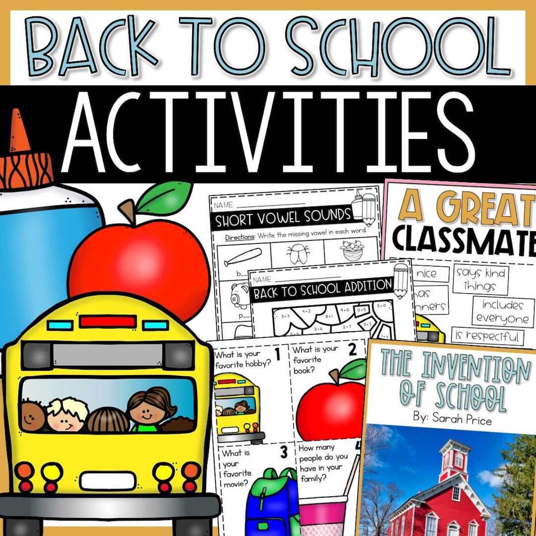 2nd 3rd Grade Back to School Activities - All About Me Lessons ...