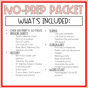 History of Valentines Day Life Cycle of a Rose - 2nd Grade February ...