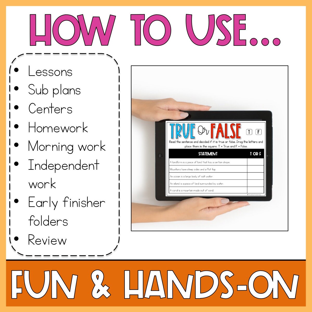 Landforms Bodies of Water Digital Activities - 2nd & 3rd Grade ...