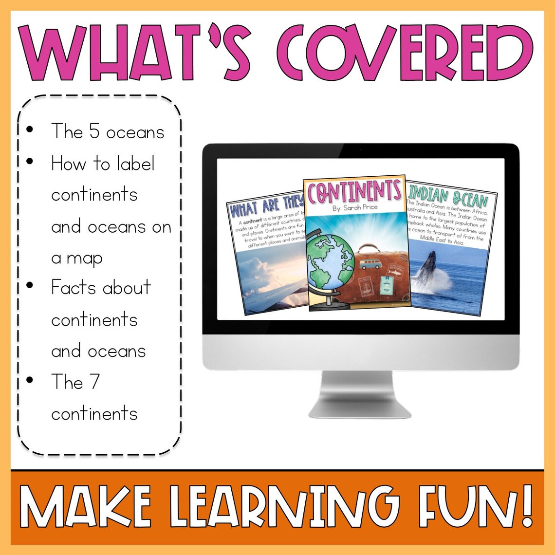 Continents and Oceans Google Slides for Distance Learning - Etsy