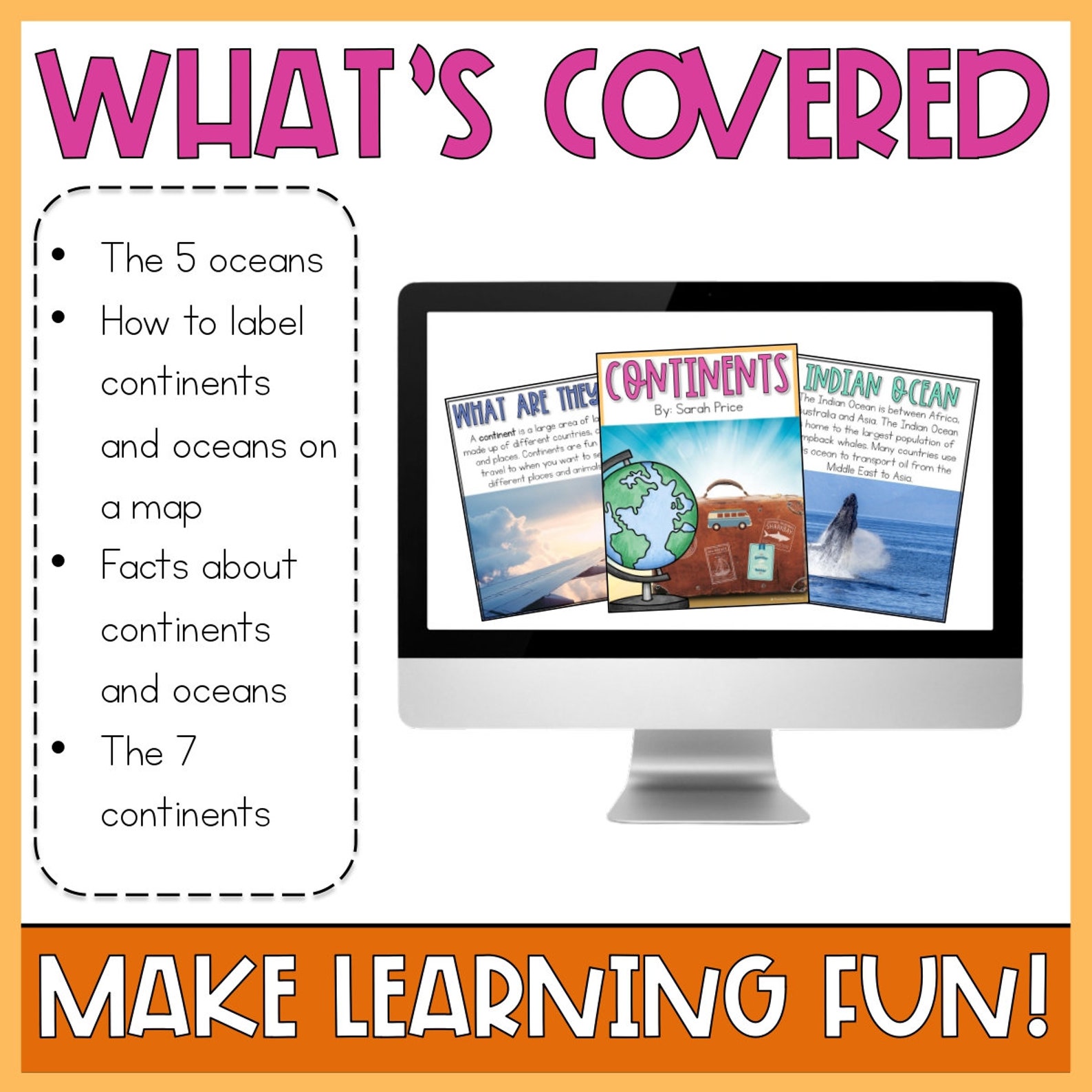 Continents and Oceans Google Slides for Distance Learning - Etsy