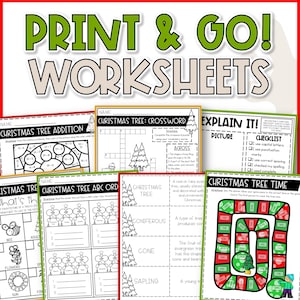 Christmas Tree Worksheets - December Activities | Science, Social ...