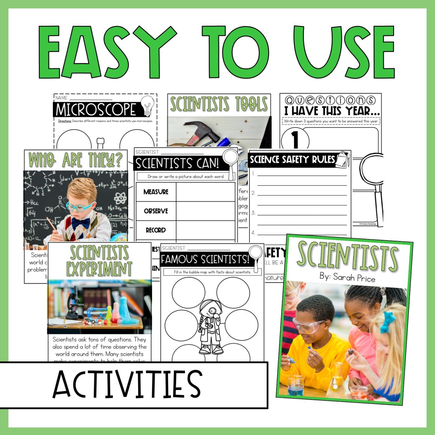 What is a Scientist Activities | Science Safety Rules | Science Tools ...