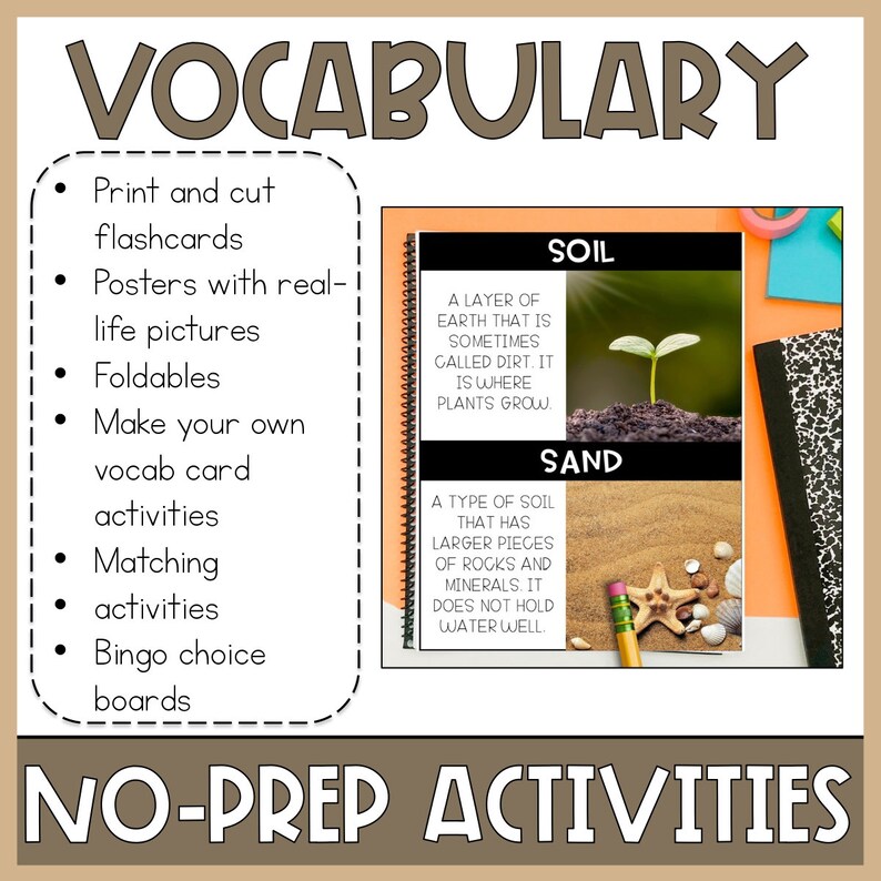 2nd and 3rd Grade Earth Science Worksheets Types of Soil Activities ...