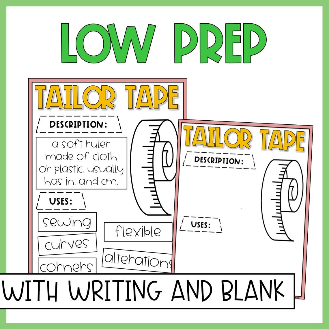 Measurement Length Anchor Charts and Nonstandard and Standard Posters ...