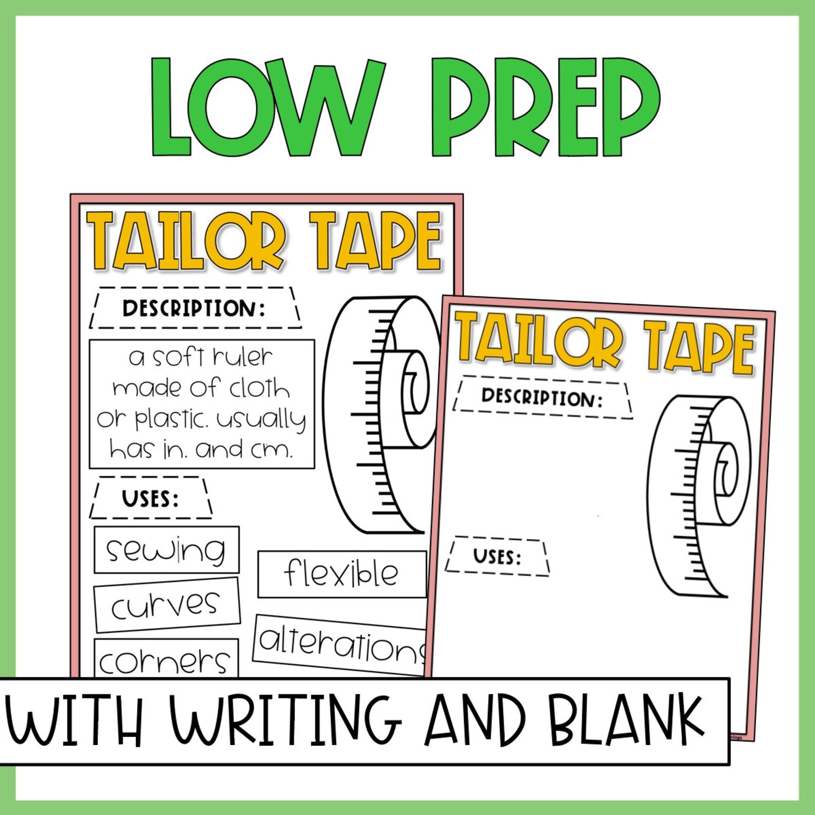 Measurement Length Anchor Charts and Nonstandard and Standard Posters ...