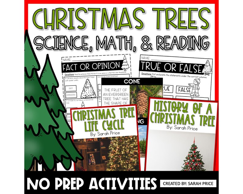 Christmas Tree Worksheets - December Activities | Science, Social ...