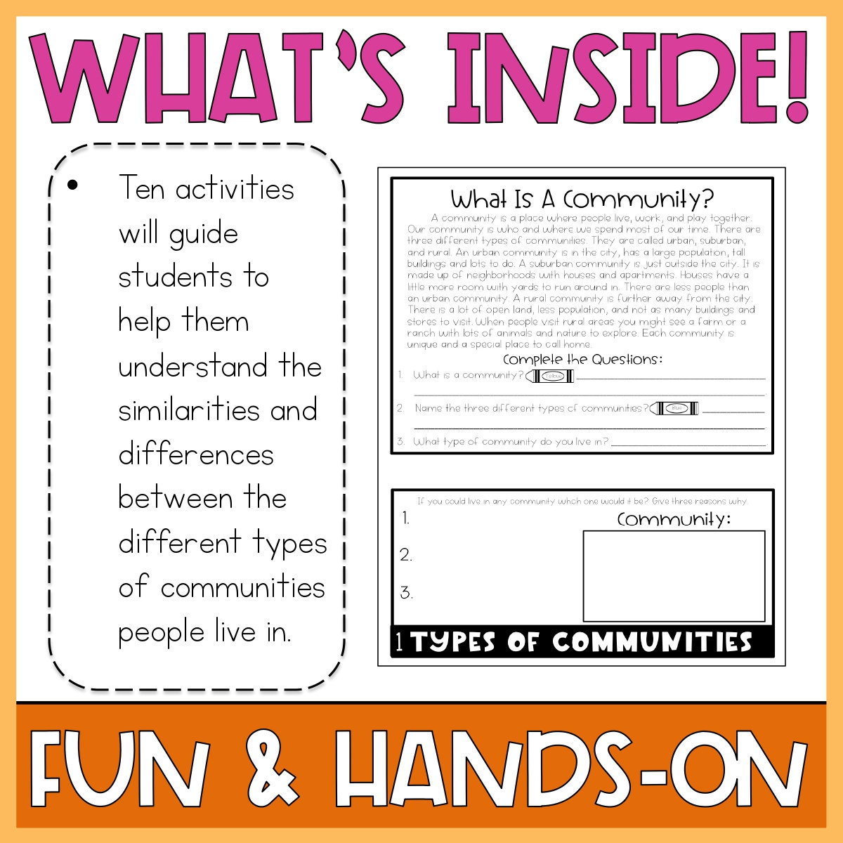 Types of Communities Flipbook Activities - Etsy