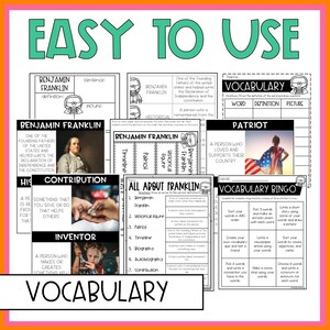 Benjamin Franklin Biography and Timeline Activities - Etsy