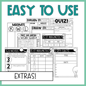 2nd & 3rd Grade Science Magnets Unit - Magnetism Activities, Science ...