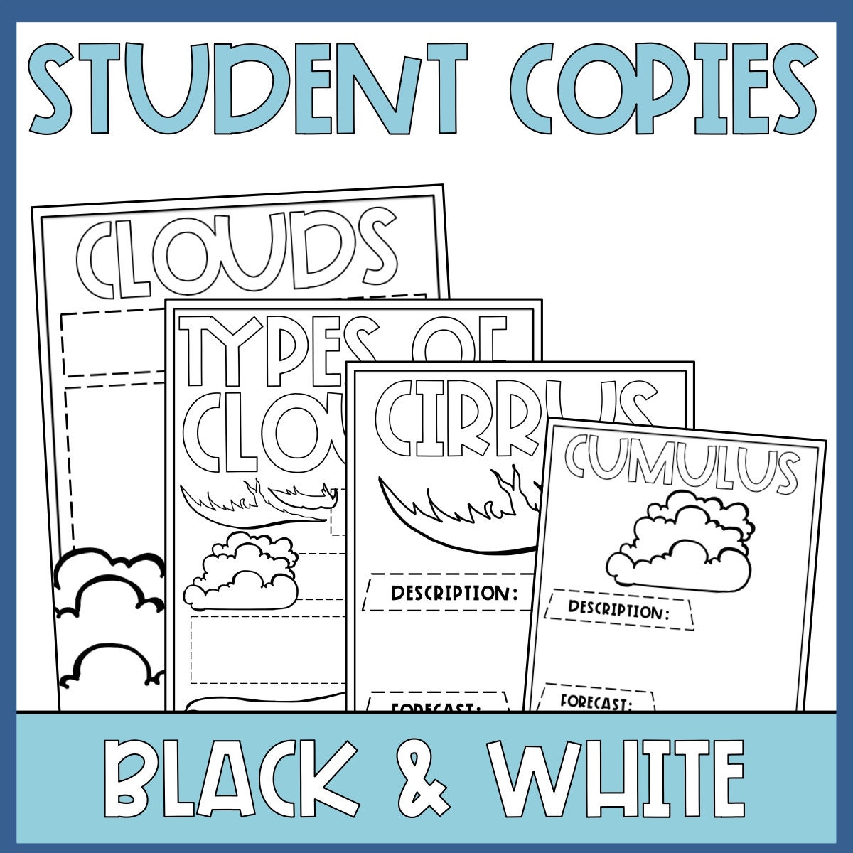 Types of Clouds Science Anchor Charts and Science Posters - Etsy