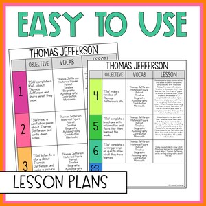 Thomas Jefferson Activities and History Worksheets Pack - Etsy