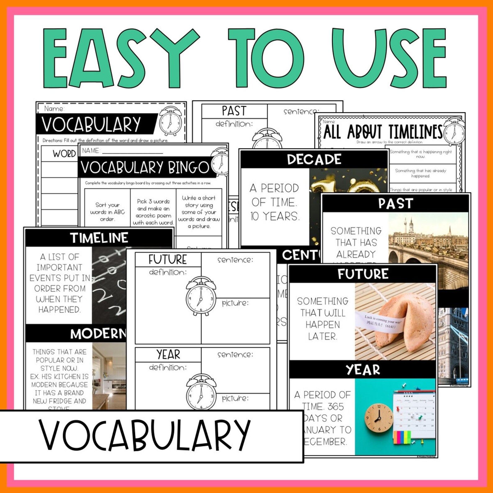 Timelines Then and Now Activities for Social Studies - Etsy