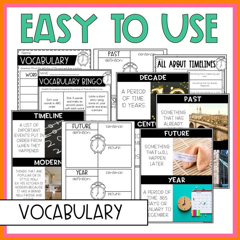 Timelines Then and Now Activities for Social Studies - Etsy