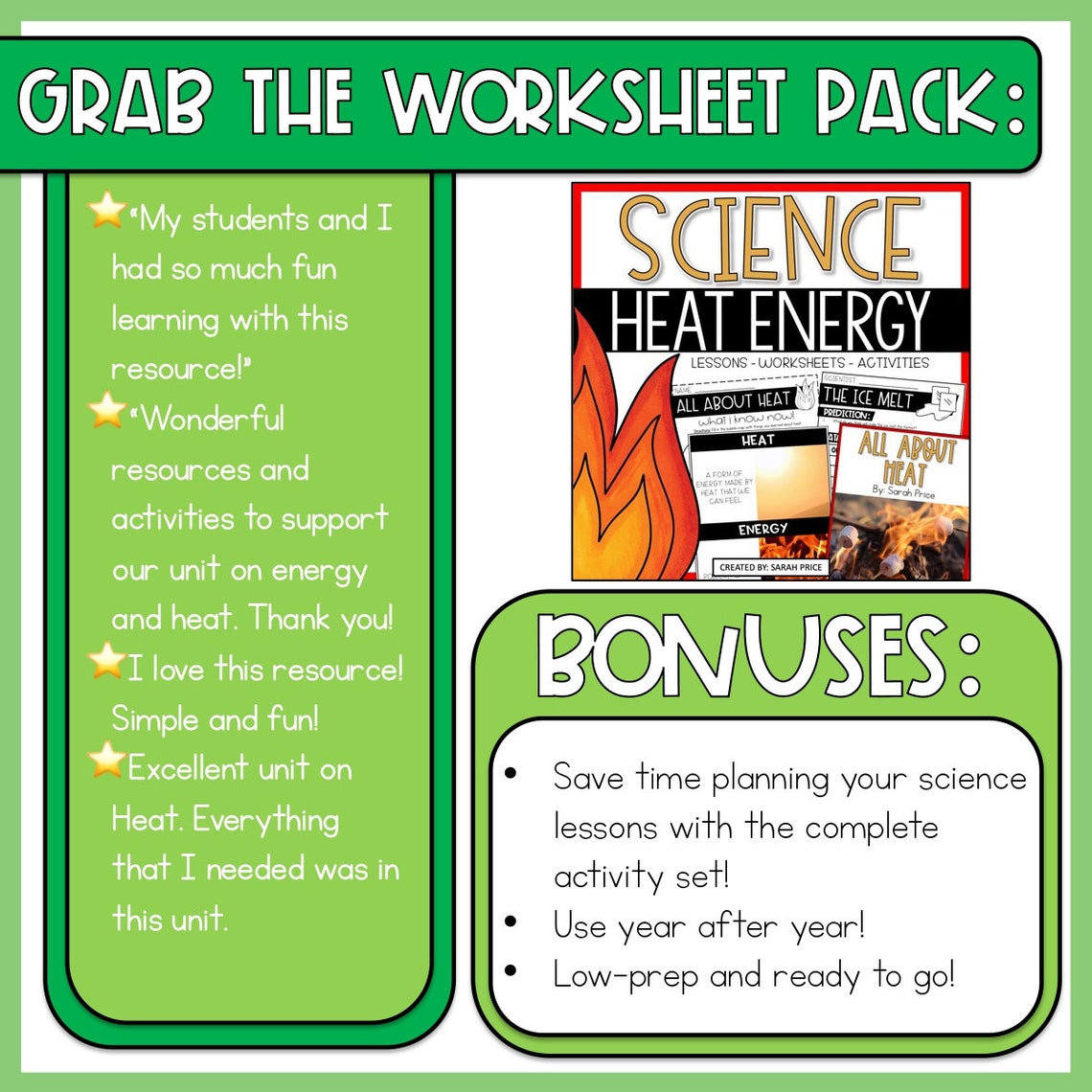 Science Heat Energy Anchor Charts and Science Posters - Etsy