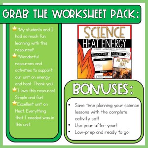 Science Heat Energy Anchor Charts and Science Posters - Etsy