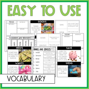 Goods and Services Activities Worksheets - 2nd & 3rd Grade Economics ...