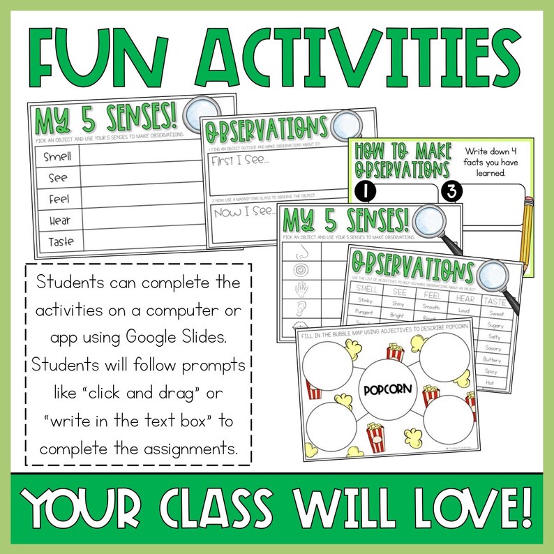 Five Senses Activities | Science Observations | 5 Senses Digital ...