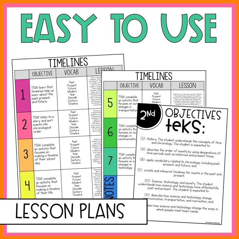 Timelines Then and Now Activities for Social Studies - Etsy