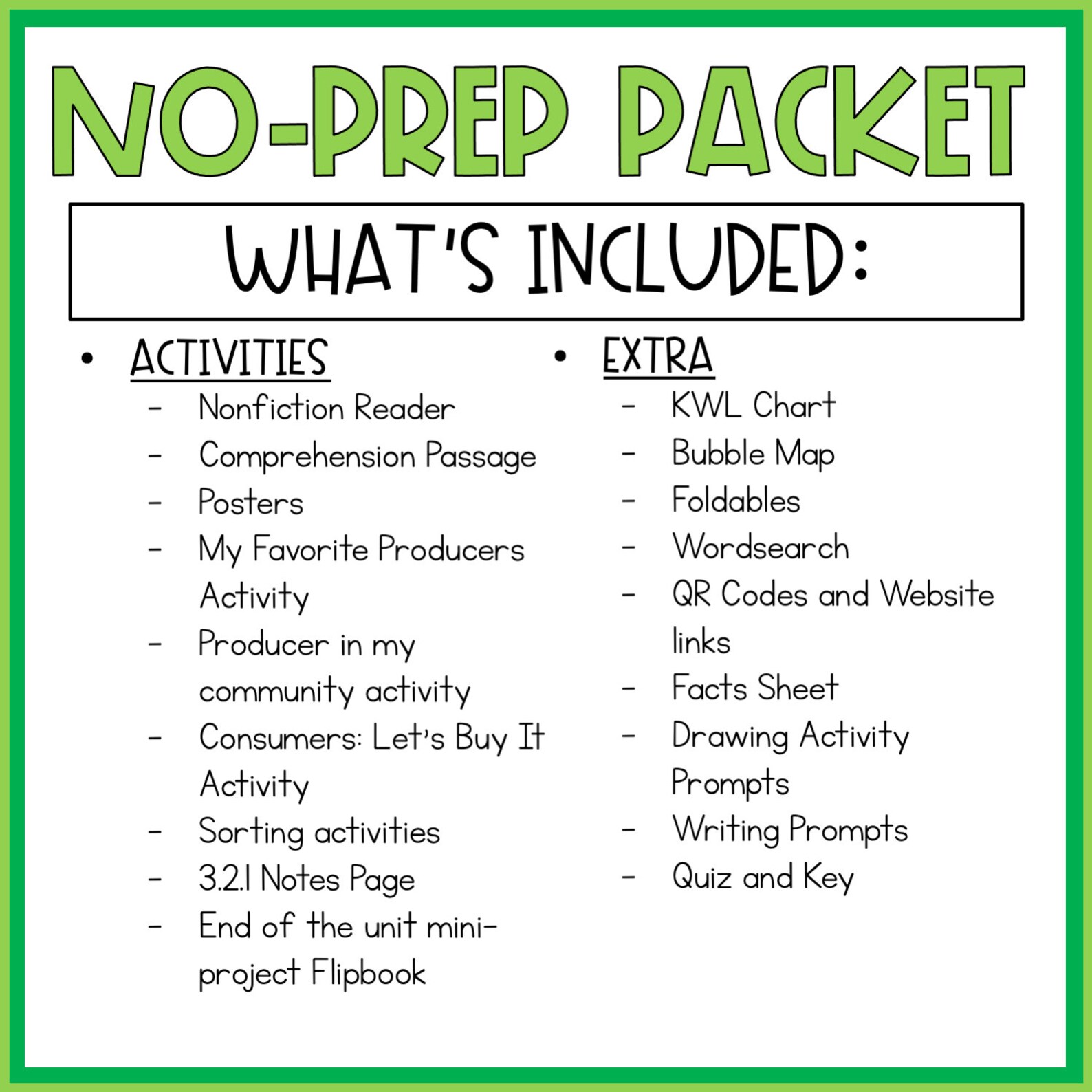 2nd Grade Economics Lessons - Producers Consumers Activities ...