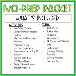 2nd Grade Economics Lessons - Producers Consumers Activities ...