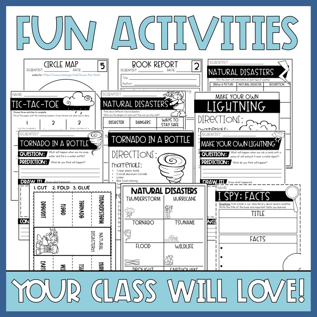 Natural Disasters Unit With Lesson Plans, Worksheets and Activities ...