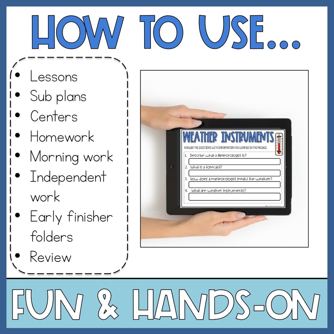 Weather Tools Forecasting Digital Activities - 2nd & 3rd Grade Science ...