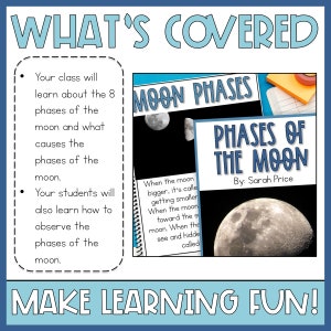 Phases of the Moon Lessons Activities - 2nd and 3rd Grade Astronomy ...