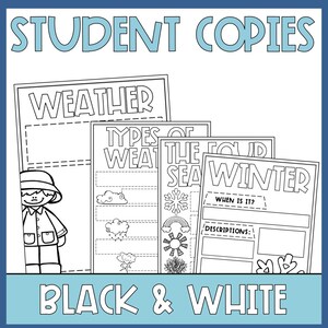 Types of Weather Four Seasons Anchor Charts - 2nd & 3rd Grade Science ...