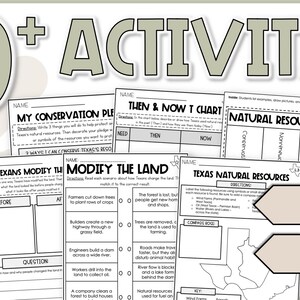Natural Resources Worksheets – 4th Grade Texas Social Studies TEKS Unit ...