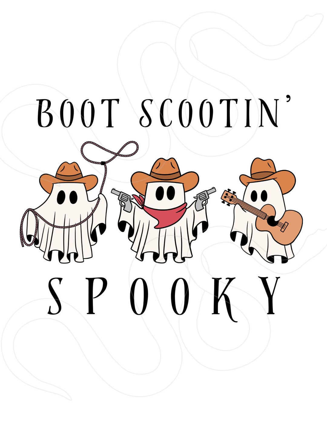 INSTANT DOWNLOAD Boot Scootin Spooky Ghost Tshirt Graphic Design ...