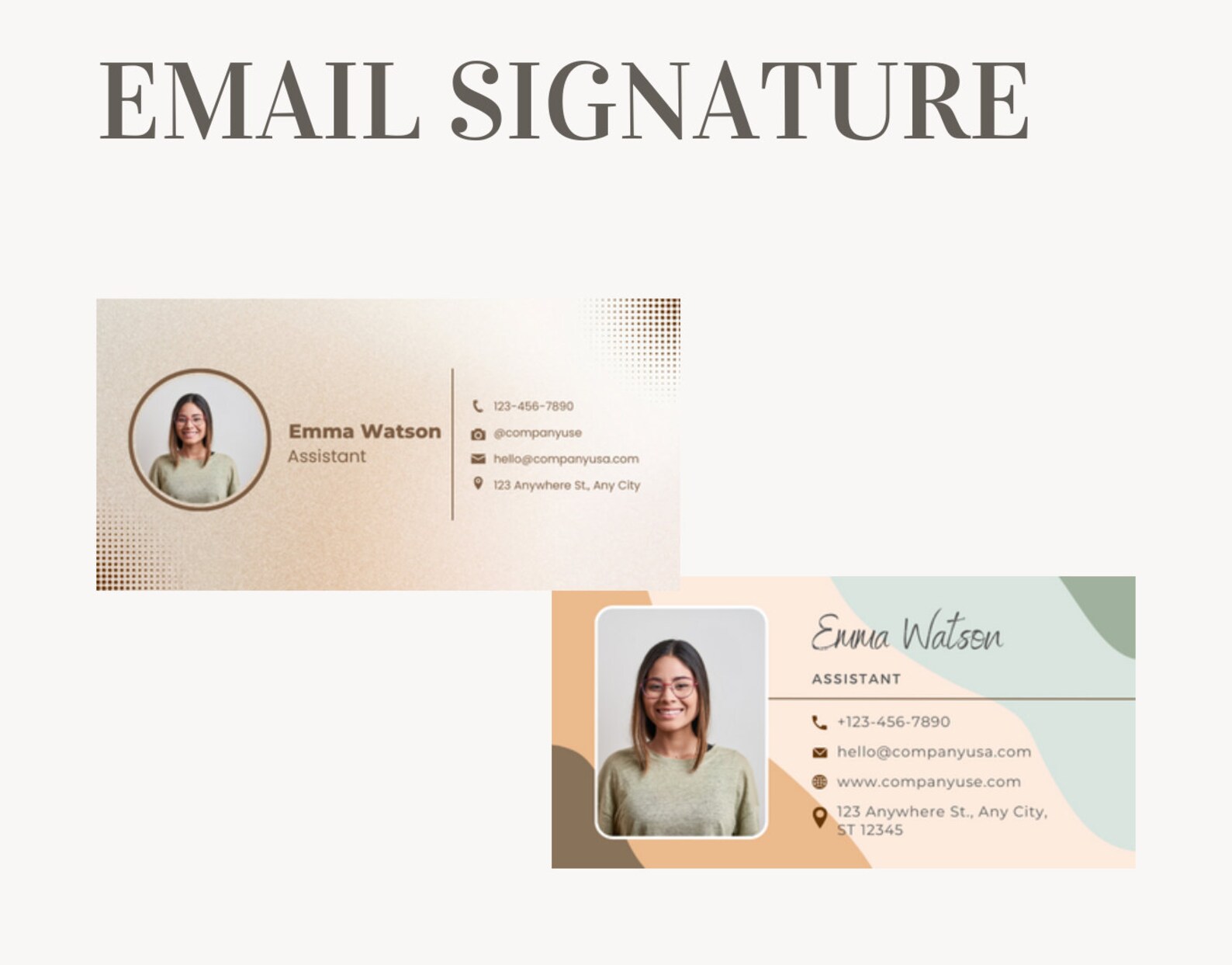 Email Signature Template Bundle, 6 Signature Templates, Marketing ...