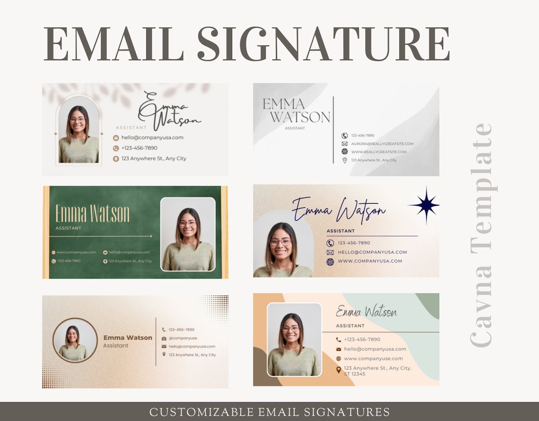 Email Signature Template Bundle, 6 Signature Templates, Marketing ...