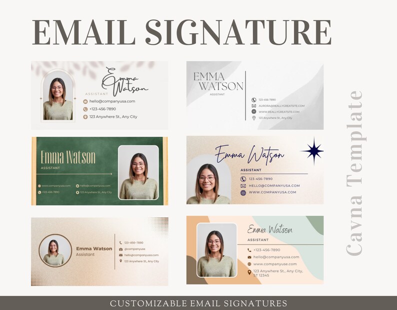 Email Signature Template Bundle, 6 Signature Templates, Marketing ...