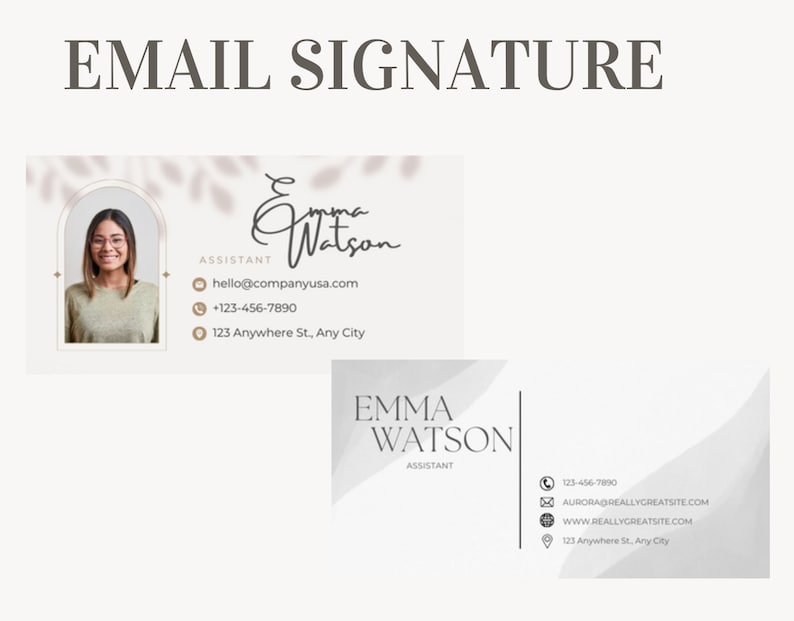 Email Signature Template Bundle, 6 Signature Templates, Marketing ...