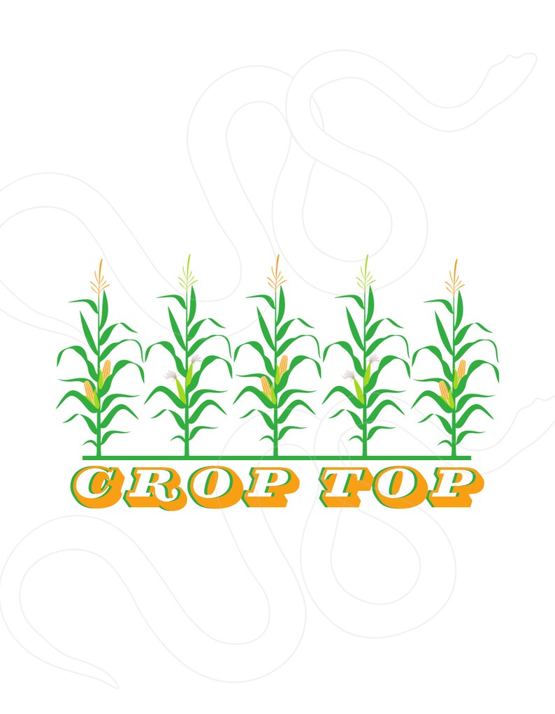 INSTANT DOWNLOAD Crop Top Corn Field Tshirt Graphic Design Digital ...